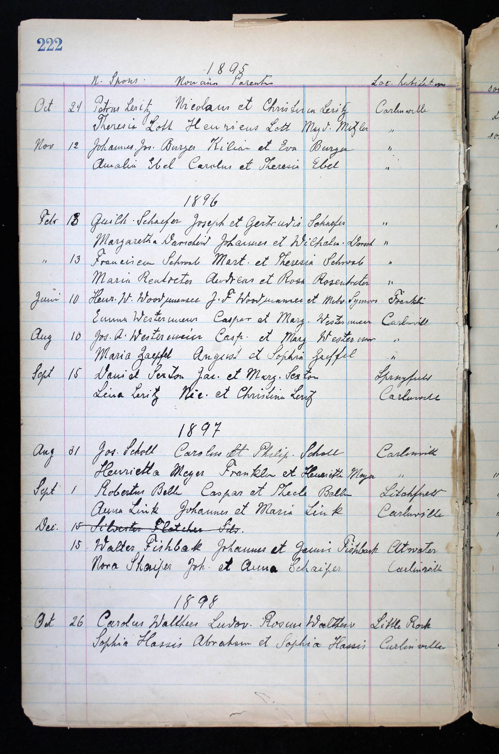 Documents: Anna Maria Rosentreter & Frank Schwab - Marriage Record 1 ...